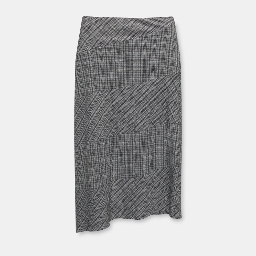 Asymmetric check midi skirt - Melisoles | Grip Your Flow.